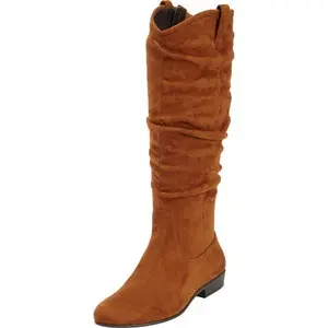 COMFORTVIEW The Roderick Tall Wide Calf Boots - Cognac
