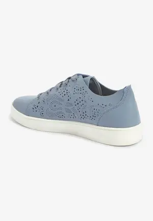 COMFORTVIEW The Leanna Laser Cut Sneaker - Chambray