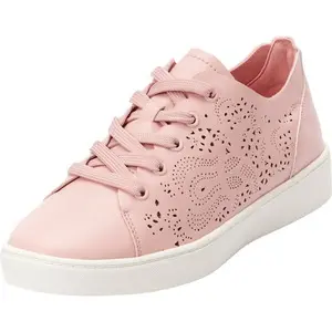 COMFORTVIEW The Leanna Laser Cut Sneaker - Soft Blush