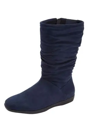 COMFORTVIEW Aneela Wide Calf Boots - Navy