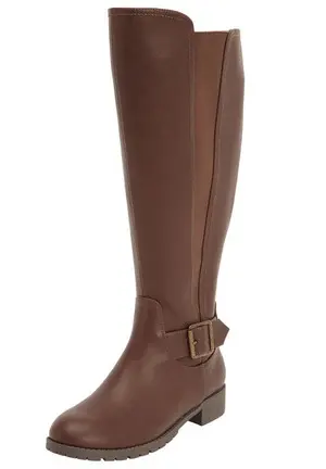 COMFORTVIEW The Milan Wide Calf Boot - Medium Brown