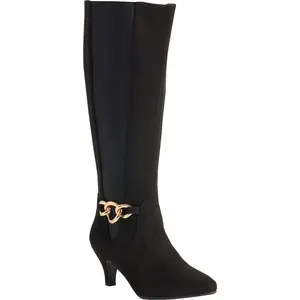 COMFORTVIEW The Rosey Tall Wide Calf Boots - Black