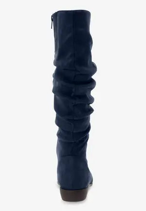 COMFORTVIEW The Shelly Wide Calf Boot - Navy