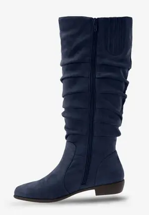 COMFORTVIEW The Shelly Wide Calf Boot - Navy