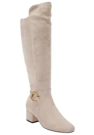 COMFORTVIEW The Ruthie Wide Calf Boot - Oyster Pearl