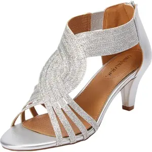 COMFORTVIEW The Genevieve Open-toe Pump - Silver