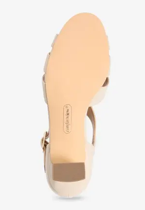 COMFORTVIEW Kenna Pump With Adjustable Buckle - Bone