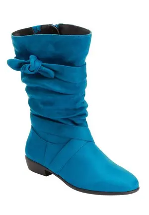 COMFORTVIEW Heather Wide Calf Boots - Teal