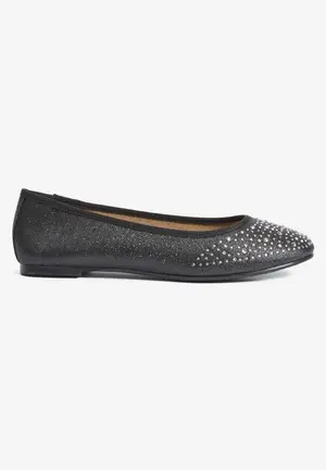 COMFORTVIEW The Dominique Embellished Flat - Black