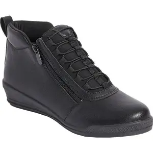 COMFORTVIEW Sport Faris Leather Sneaker - Black