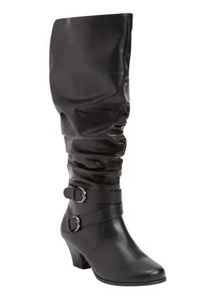 COMFORTVIEW Cleo Tall Wide Calf Boots - Black