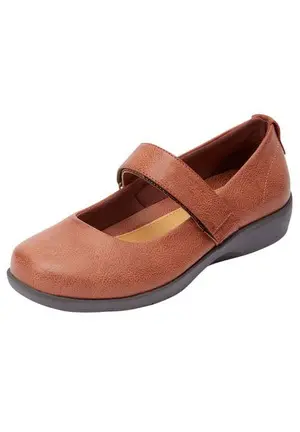 COMFORTVIEW The Carla Mary Jane Flat - Brown