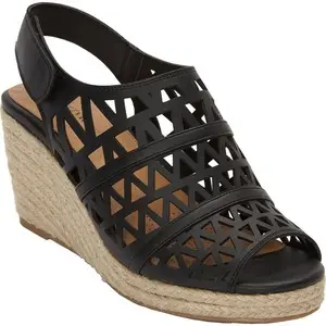COMFORTVIEW Espadrille Wedge - Black