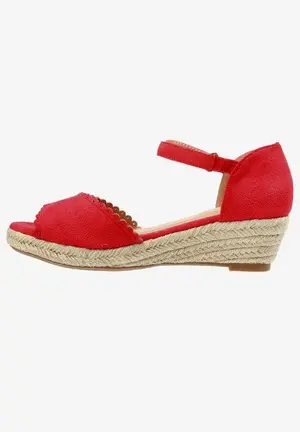 COMFORTVIEW The Charlie Espadrille Wedge Sandal - Red