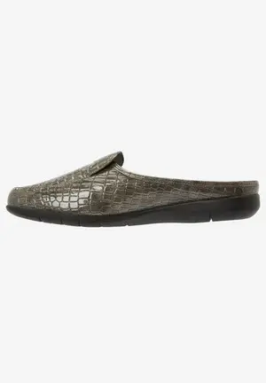 COMFORTVIEW Estelle Slip-on Mule With Crocodile Effect - Grey