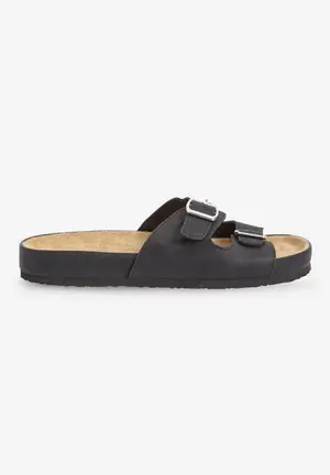 COMFORTVIEW Maxi Adjustable Slip-on Footbed Sandal - Black