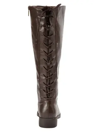 COMFORTVIEW The Charleston Wide Calf Boot - Dark Brown