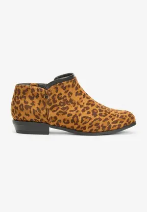 COMFORTVIEW The Bexley Bootie With Suede-like Upper And Leather-like Trim - Leopard