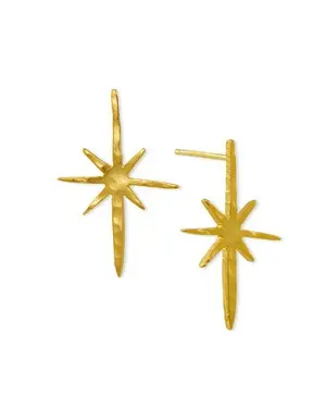 OTTOMAN HANDS Northern Star Stud Earrings - Brass