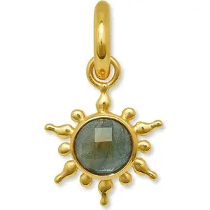 OTTOMAN HANDS Labradorite Sun Charm - Green