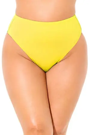 SWIMSUITS FOR ALL High Waist Cheeky Tummy Control Swim Brief - Pineapple