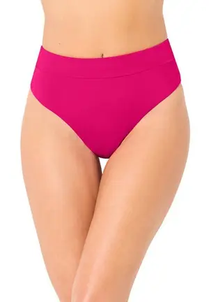 SWIMSUITS FOR ALL High Waist Cheeky Bikini Brief - Rose