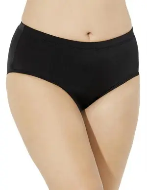SWIMSUITS FOR ALL Chlorine Resistant Full Coverage Brief Black