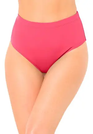 SWIMSUITS FOR ALL Chlorine Resistant Full Coverage Brief Coral Pink