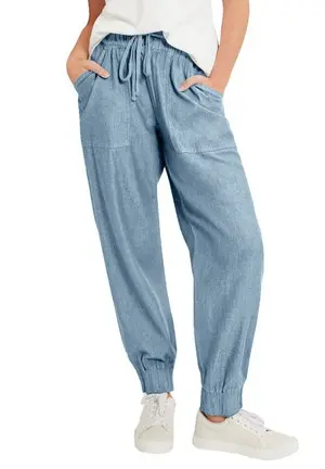 Denim Jogger Pants