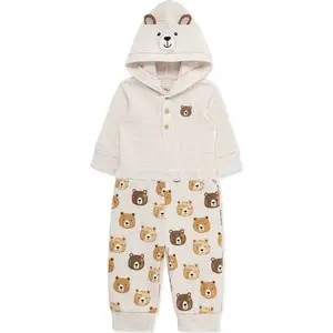 LITTLE ME Bear Hooded Bodysuit & Joggers Set