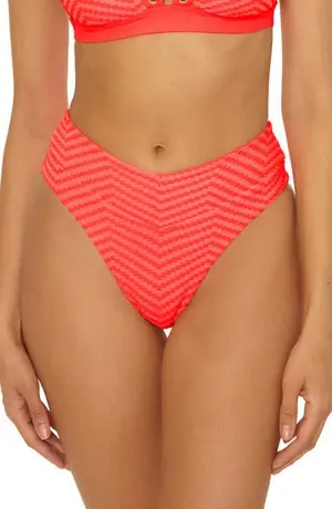 BECCA® By Rebecca Virtue Connect High Waist Bikini Bottoms - Dragon Fire
