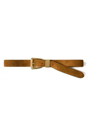 Veronica Beard Arch Suede Belt - Acorn