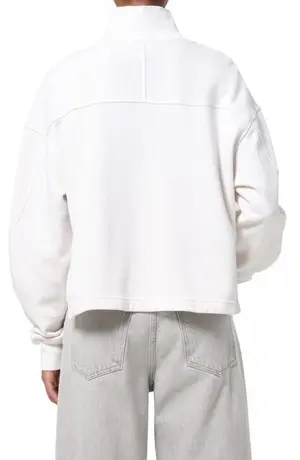 AGOLDE Isra Mock Neck Fleece Pullover