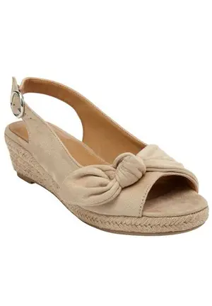 COMFORTVIEW The Zanea Espadrille Wedge Sandal - Bone
