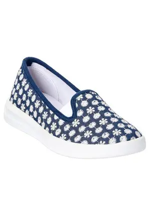 COMFORTVIEW Dottie Slip-on Sneaker - Denim Eyelet