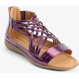 COMFORTVIEW Alicia Gladiator Sandals - Purple Metallic