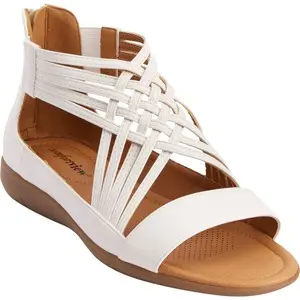 COMFORTVIEW Alicia Gladiator Sandals - White
