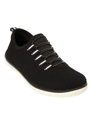 COMFORTVIEW Cv Sport Ariya Textured Knit Slip On Sneaker - Black