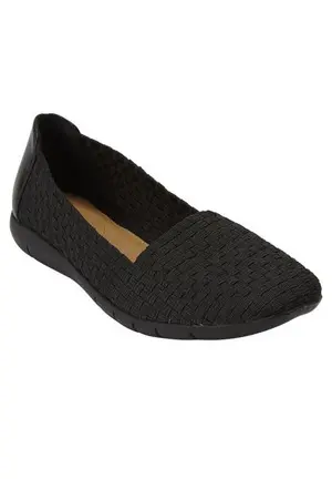COMFORTVIEW Bethany Stretch Woven Flat - Black