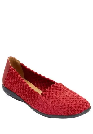 COMFORTVIEW Bethany Stretch Woven Flat - Crimson