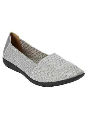 COMFORTVIEW Bethany Stretch Woven Flat - Pewter