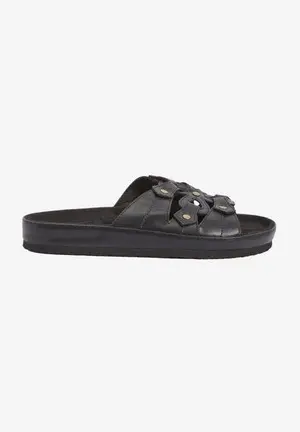COMFORTVIEW Slip-on Footbed Sandal With Decorative Detailing - Black