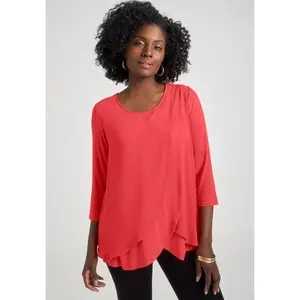 JESSICA LONDON Double Layer Tunic Soft Geranium