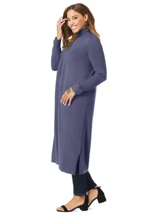 JESSICA LONDON Fine Gauge Duster Cardigan - Deep Dusk