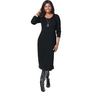 Scoop Neck Sweater Dresses