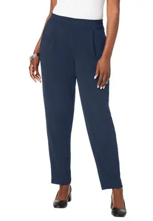 Jessica London Flat Front Pants For Women