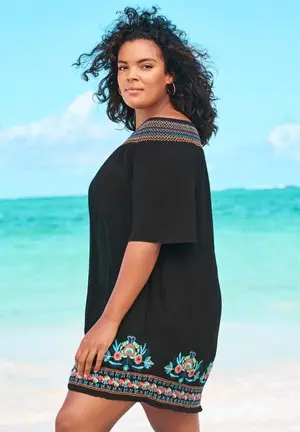 SWIM 365 Off-the-shoulder Cover Up - White Multi