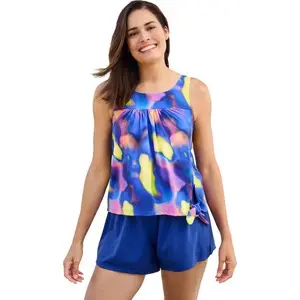 SWIM 365 Blouson Two-piece Swim Set - Multi Tie Dye