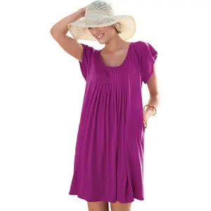 SWIM 365 Box-pleat Cover Up - Bright Fuchsia