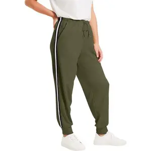 JUNE + VIE French Terry Jogger - Dark Olive Green